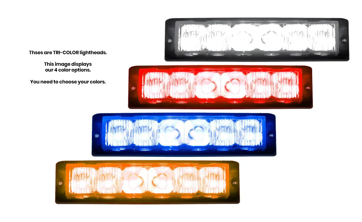 Strobes N' More E6TC Tri-Color LED Lighthead