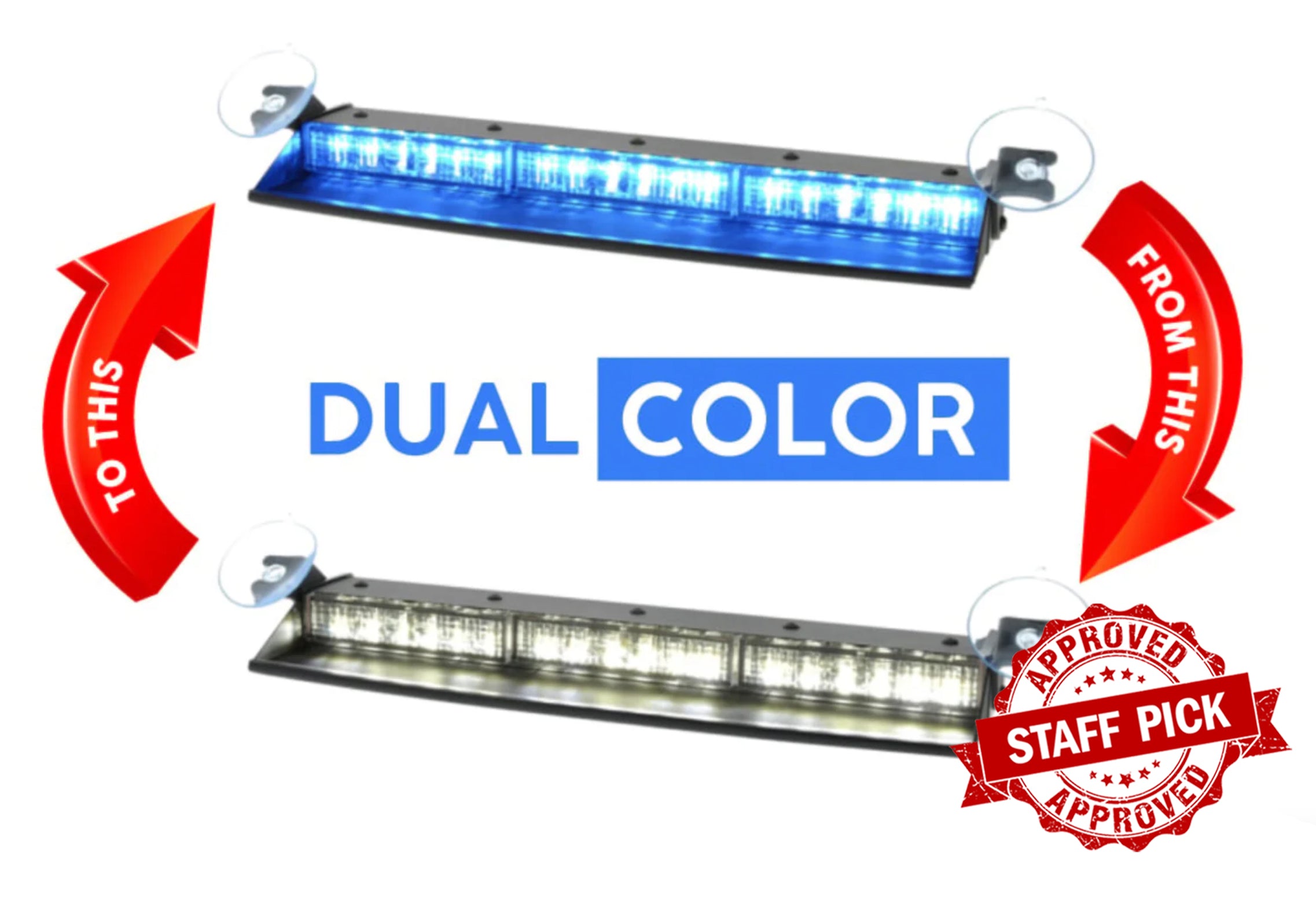 Strobes N' More Triple Threat Dual Color Dash Light - StrobesNMore.com